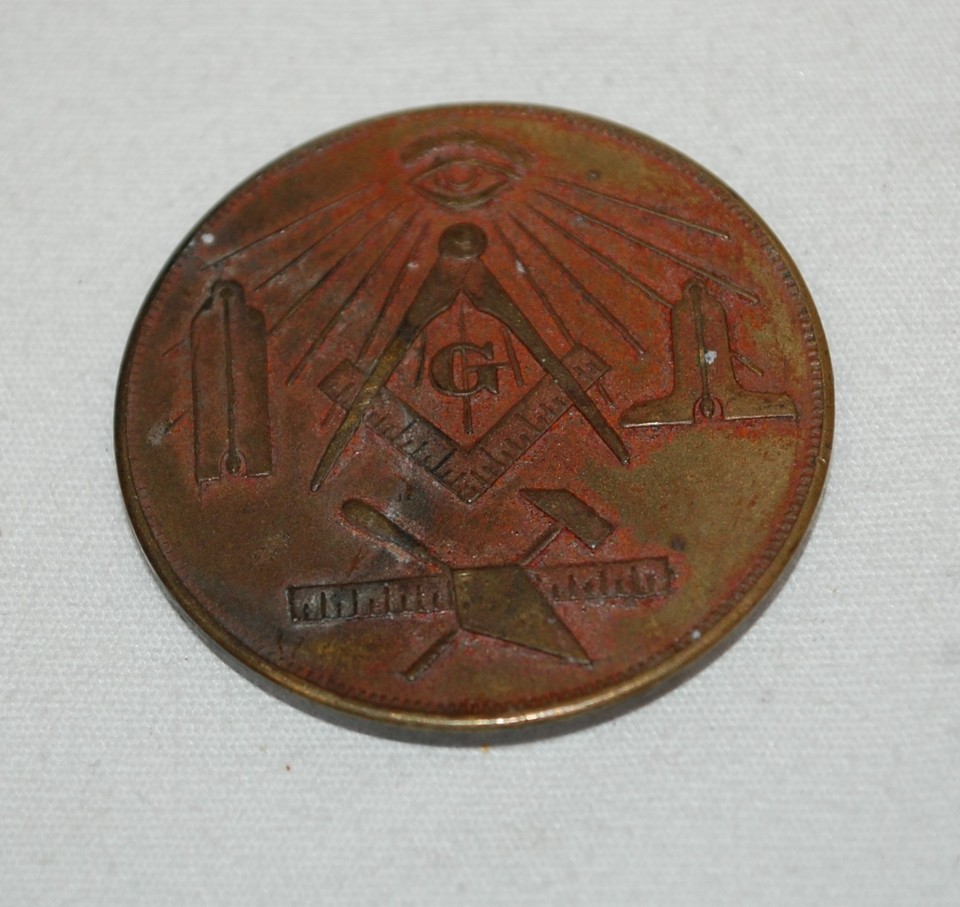Masonic Token Wauwatosa, WI Lodge 267 F.&A.M. 50th Anniversary 1896 ...