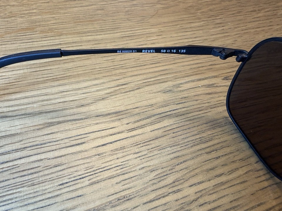 REVO RE 5002X 01 REVEL Polarized Sunglasses Black Metal Gray Lens | eBay UK