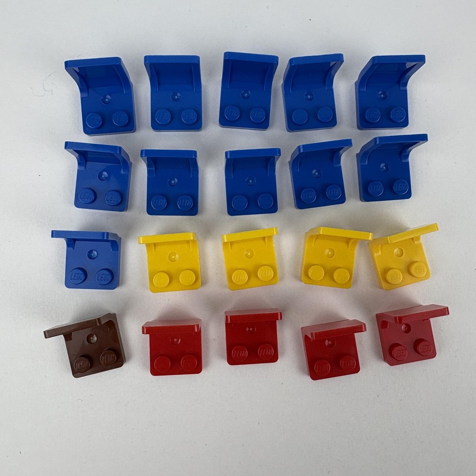 LEGO Chair Seat Lot 19x Blue Yellow Red Brown 2x2 Back Minifigure Parts ...