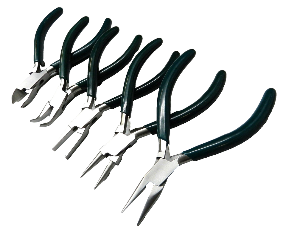 5 Piece Jewelry Making Pliers 5-Piece Jewelers Pliers Set - Beading ...