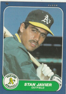 FREE SHIPPING-MINT-1986 Fleer Stan Javier #U-56 ATHLETICS PLUS BONUS ...