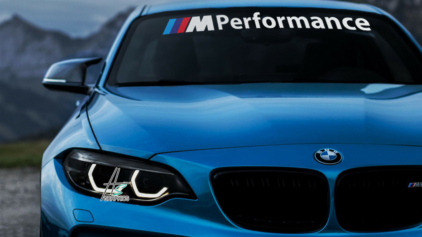 For BMW M PERFORMANCE Windshield M Sport VINYL STICKERS DECAL Graphics ...