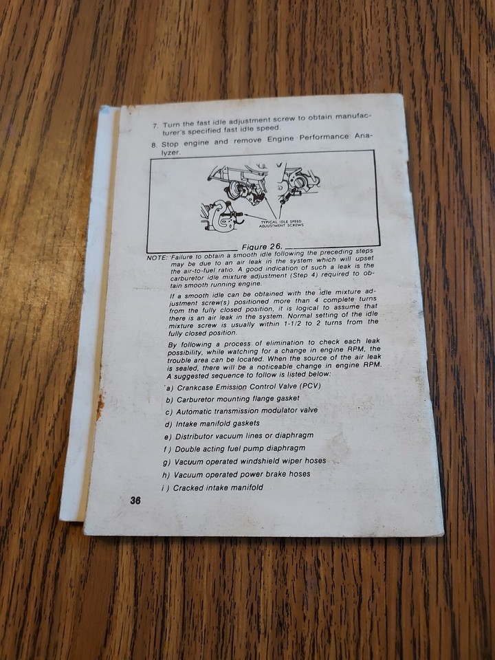Dixco Operation Manual Engine Performance Analyzer B6 | eBay