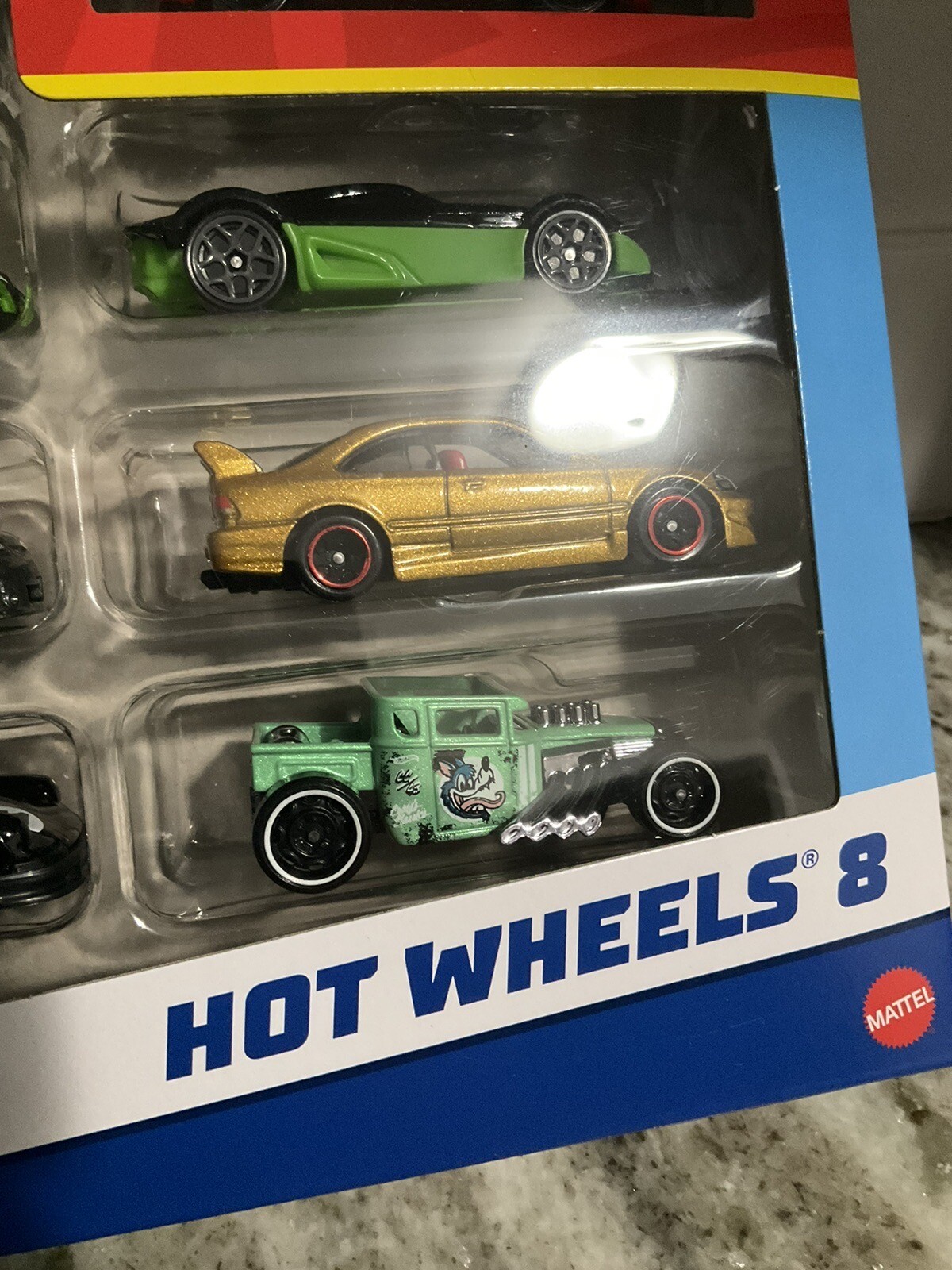 2023 Hot Wheels 8 Pack ERROR 1st Car. No Tires Honda Civic VW GTI ...