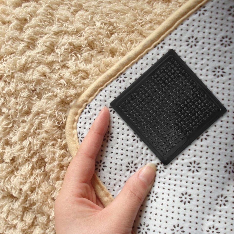 12 Pcs Rug Sticker for Tile Adhesive Anti-skid Pads Carpet Stickers ...