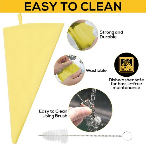 Deviled Egg Piping Tool – Reusable Bag and Tips Set, 9 Yolk Yellow | eBay