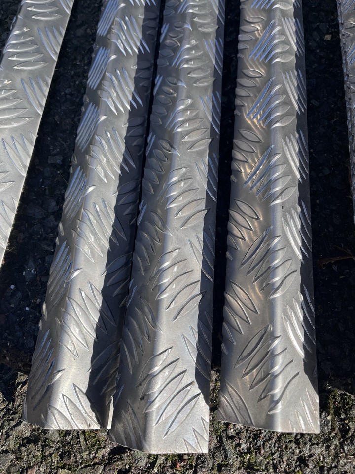 Aluminium angle chequer plate corner protectors or anti slip edge | eBay UK