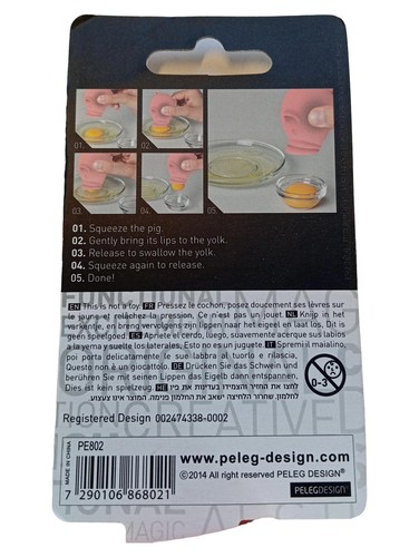 PELEG DESIGN Yolk Pig Separatore Tuorli Maiale Rosa 7290106868021 | eBay