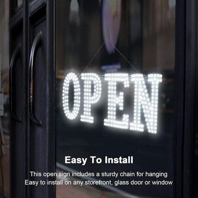 40"x14" Extra Large LED Open Signs for Business, Unique Design Super ...