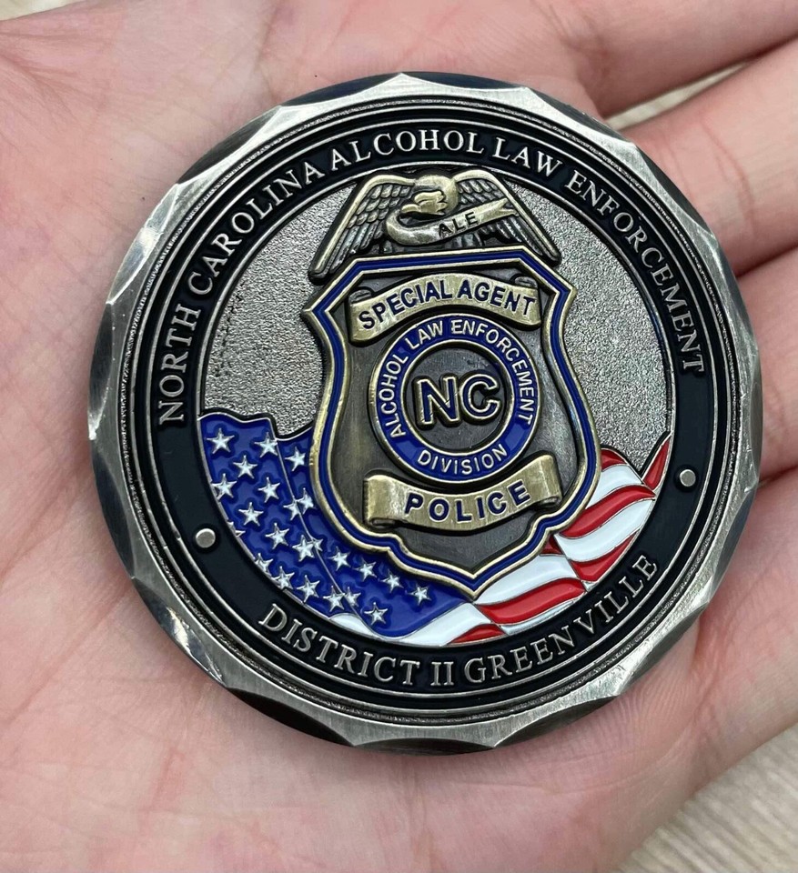 NORTH CAROLINA GREENVILLE ALCOHOL LAW ENFORCEMENT CHALLENGE COIN | eBay
