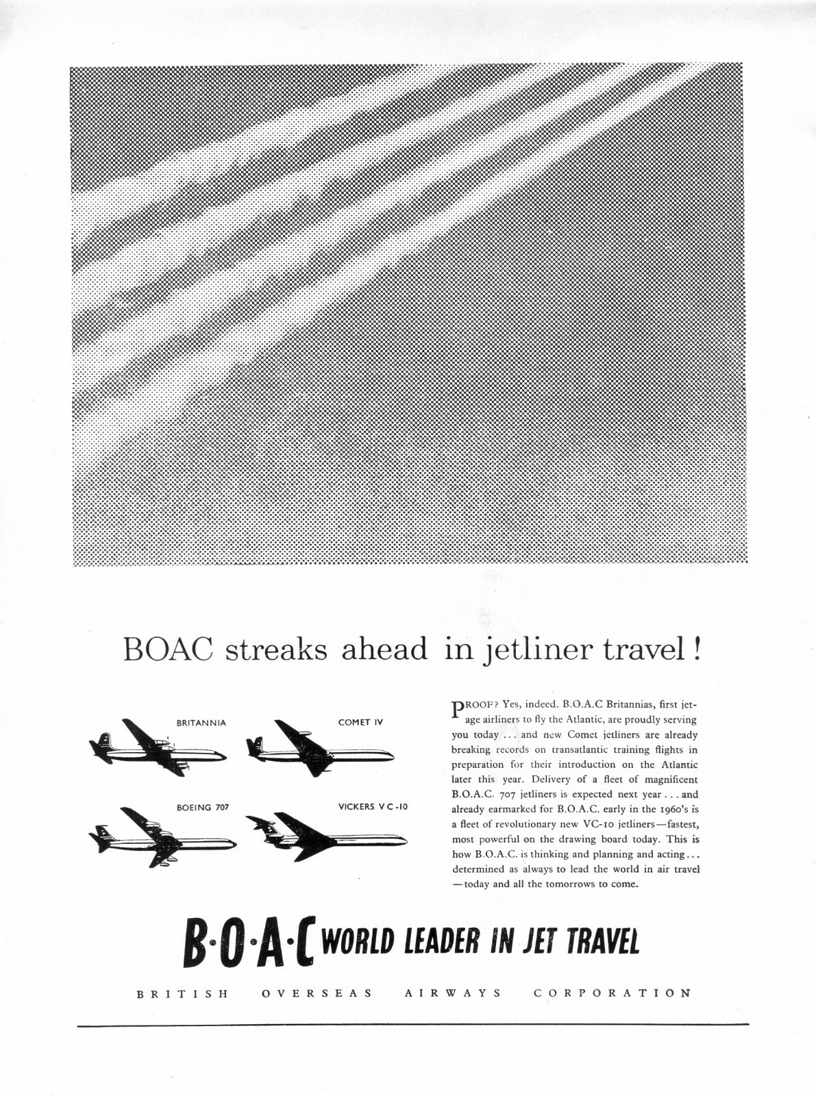 BOAC AIRLINE - 1958 Original ADVERTISEMENT from Indian Magazine. Free ...