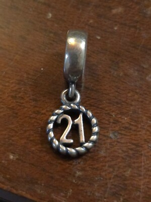 Authentic Pandora 21 Happy Birthday Dangle Charm #790496 21st Birthday ...