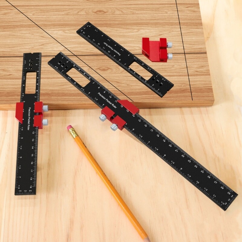 Track Ruler Woodworking Ruler Measuring Marking Gauge Inch Metric ...