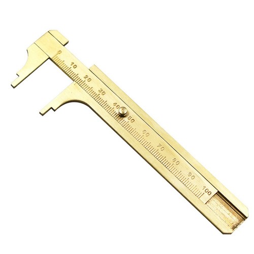 2pcs Brass Scale 80/100mm Sliding-Gauge Vernier Caliper Ruler Measuring ...