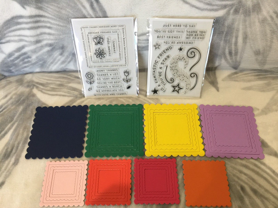 Kingston Crafts Essentials Square Stamps and Chipboard Frames New BLS52 ...