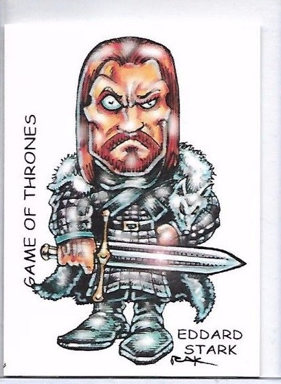GAME OF THRONES EDDARD STARK ** TRADING CARD ART SIGNED by RAK ** NEAR ...