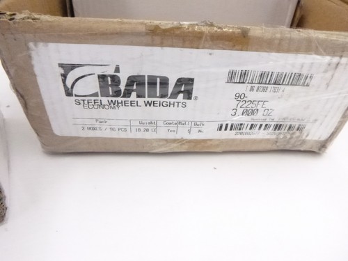 96 Pk BADA 7225FE Adhesive Steel Coated Wheel Weights 0.25oz Grey Taw ...