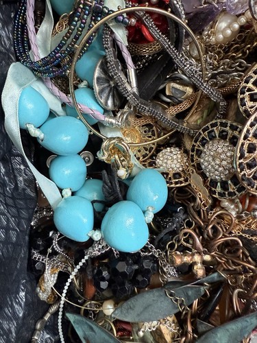 Vintage To Modern Jewelry Lot 22 Lbs Wearable Junk Drawer Tangled Bulk ...