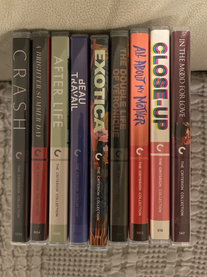 Criterion Blu ray lot 9 movies in the mood for love exotica crash close ...