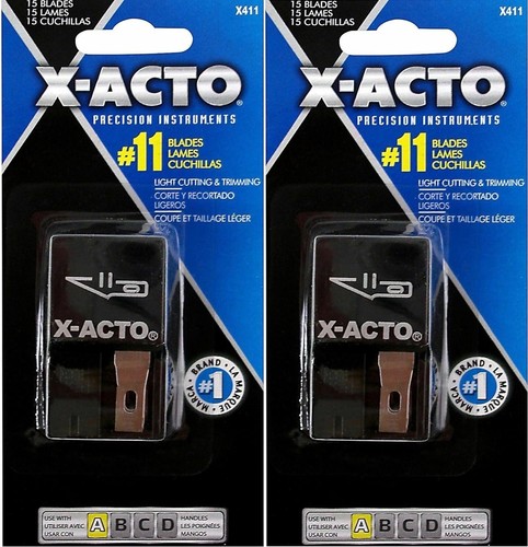 X-Acto 30 Knife Blades, No. 11 Blade With Safety Dispenser, X411 2 ...