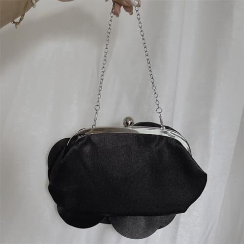 Mini Women Rose Clutch Bags Evening Handbag with Detachable Chain ...