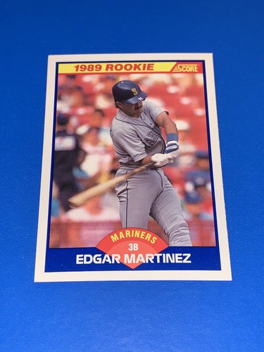1989 Score Edgar Martinez Rookie Card #637 Seattle Mariners Set Break ...