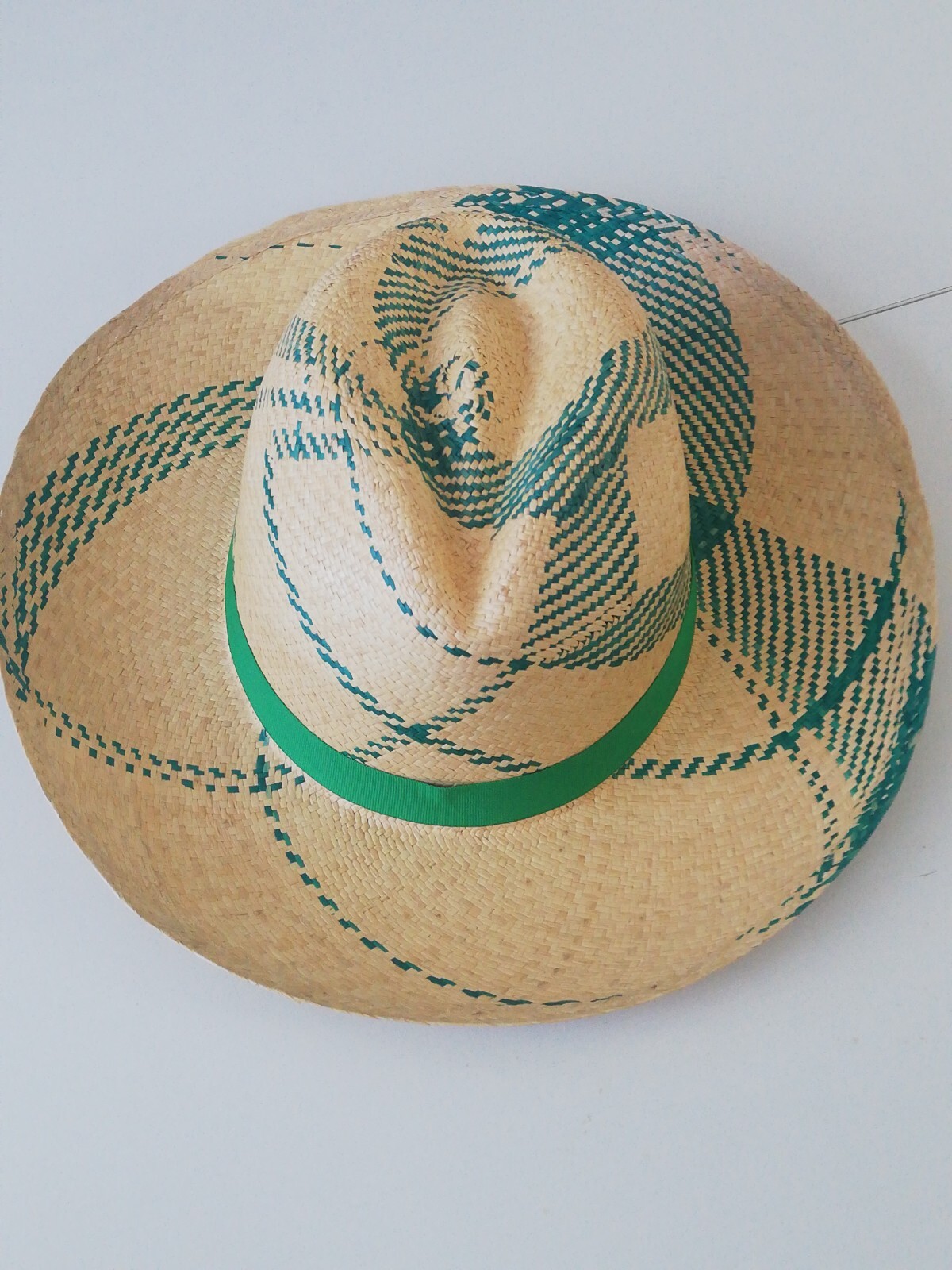 GENUINE ECUADOR HAT "PANAMA HAT" 100% TOQUILLA STRAW MEDIUM 58Cm ...