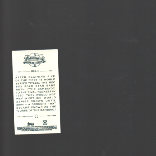 BABE RUTH 2018 ALLEN & GINTER MINI CURSE OF THE BAMBINO BASEBALL ...