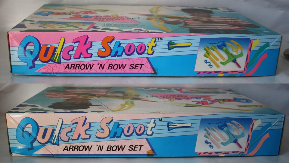RARE VINTAGE 90'S QUICK SHOOT BOW N' ARROW SOFT SHOOTING SET SPORTY KID ...