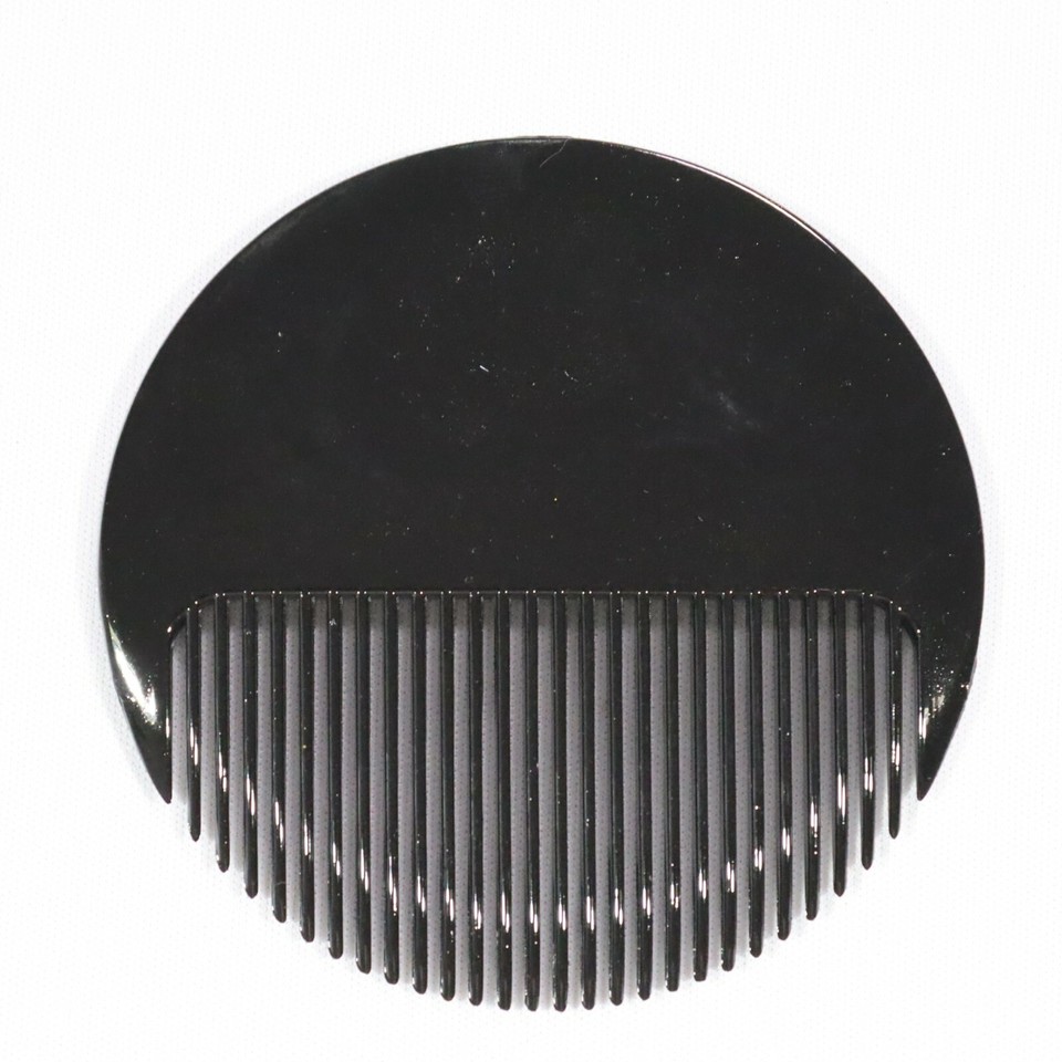 Japanese Beautiful Hair Comb Round in Black Color shipped from Kyoto ...
