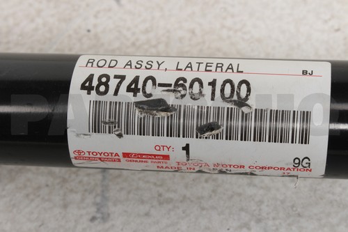 4874060100 Genuine Toyota ROD ASSY, FRONT LATERAL CONTROL 48740-60100 ...