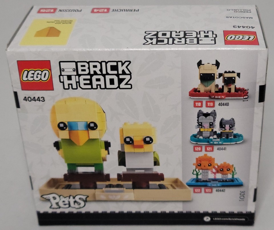 LEGO 40443 Budgies Brickheadz 124 125 Pets chick | eBay