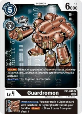 NM-Mint, English Digimon Guardromon - EX1-047 - C Classic Collection ...