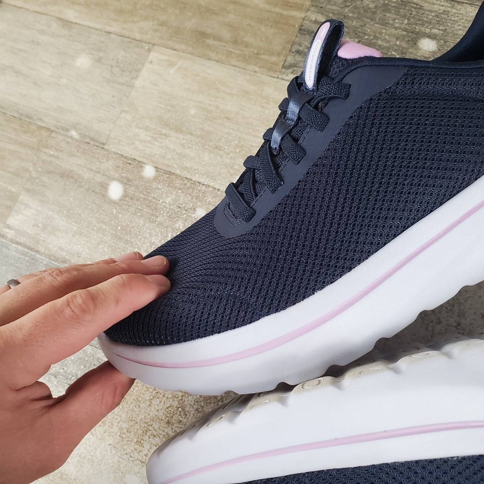 Skechers GOwalk Arch Fit N-Joy - Amira Shoes Womens Sz 9.5 M Navy Mesh ...