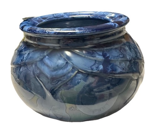 Bill Campbell, Signed, Cobalt Crystalline Glaze, Flambeaux Pottery Vase ...