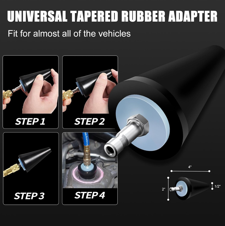 Cooling System Vacuum Purge Radiator Coolant Refill Tool Kit, Universal ...