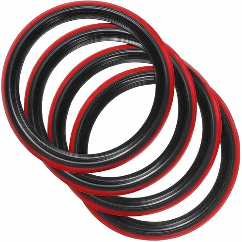 Set of 4 Black Red Wall Portawalls 15" Tyre Inserts Fits 15in Rims Free ...