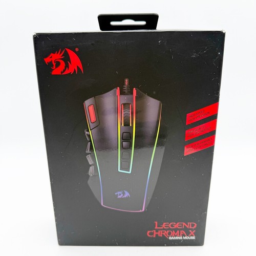 Redragon M990 Legend Chroma X Wired RGB PRO MMO Gaming Red Dragon Mouse ...