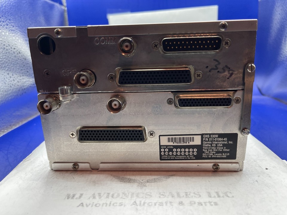 GARMIN GNS 530W WAAS GPS/NAV/COMM 14/28 VDC P/N 011-01064-45 WITH FAA ...