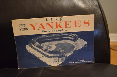 1959 NY Yankees World Champions Official Program and Scorecard | eBay