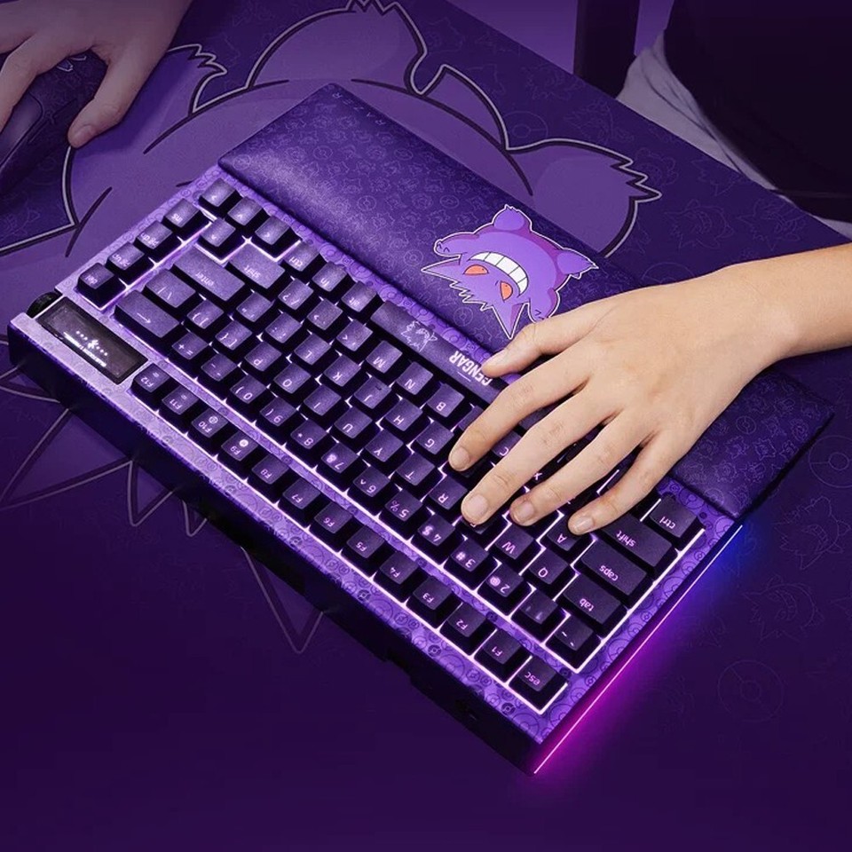 Razer x Pokémon Gengar Wireless Mechanical Keyboard W/ Wrist Rest Combo ...