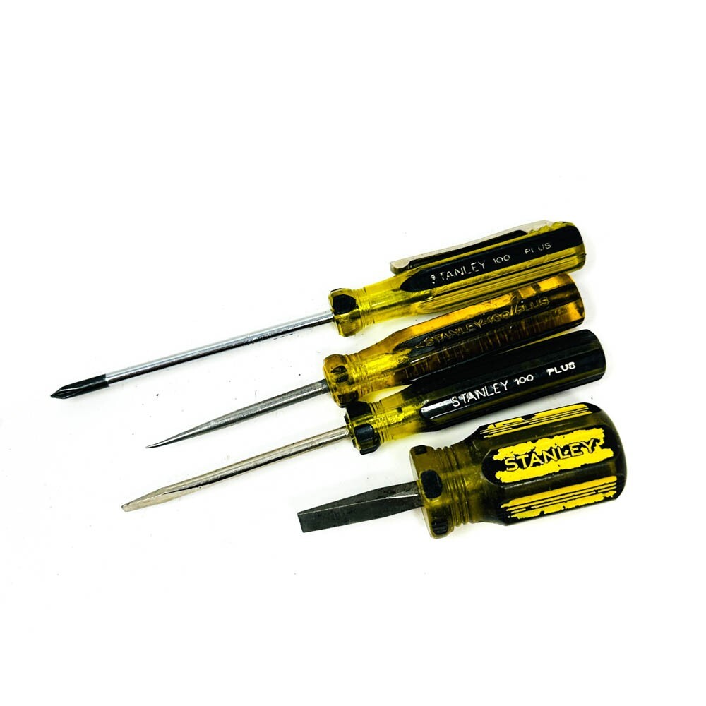 4 Pcs Stanley 100 Plus Mixed Head Screwdriver Hand Tool Equipment Set ...