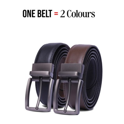 Reversible Leather Belt for Men's, Casual Dress belts, Handmade Leather ...