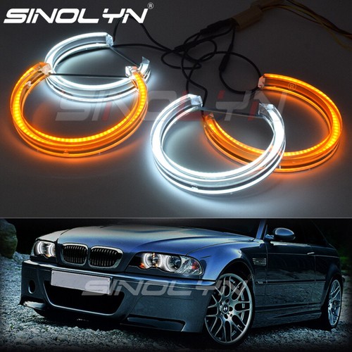 Crystal LED Angel Eyes Turn Signal For BMW E46 Non Projector Headlight ...