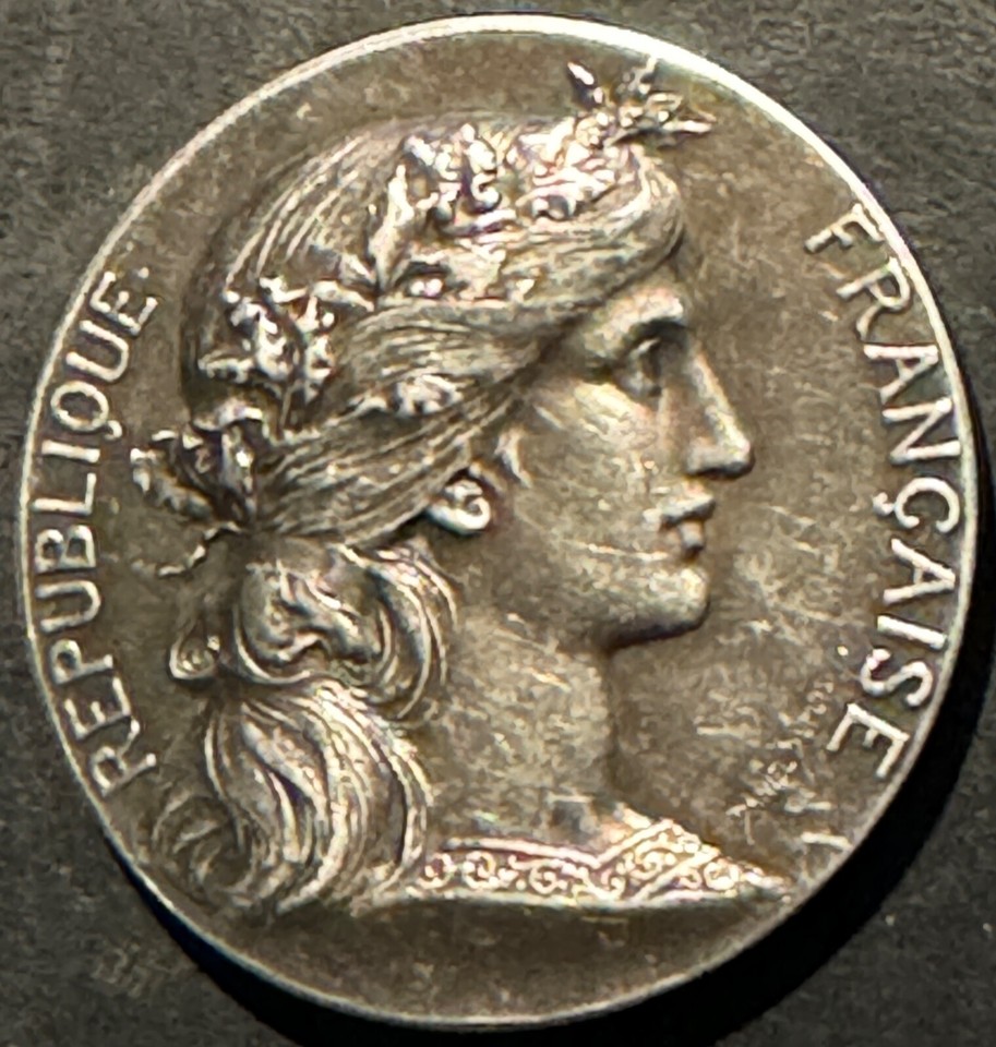 Médaille 1 argent " Femme coiffée d'une couronne de lauriers Chêne ...