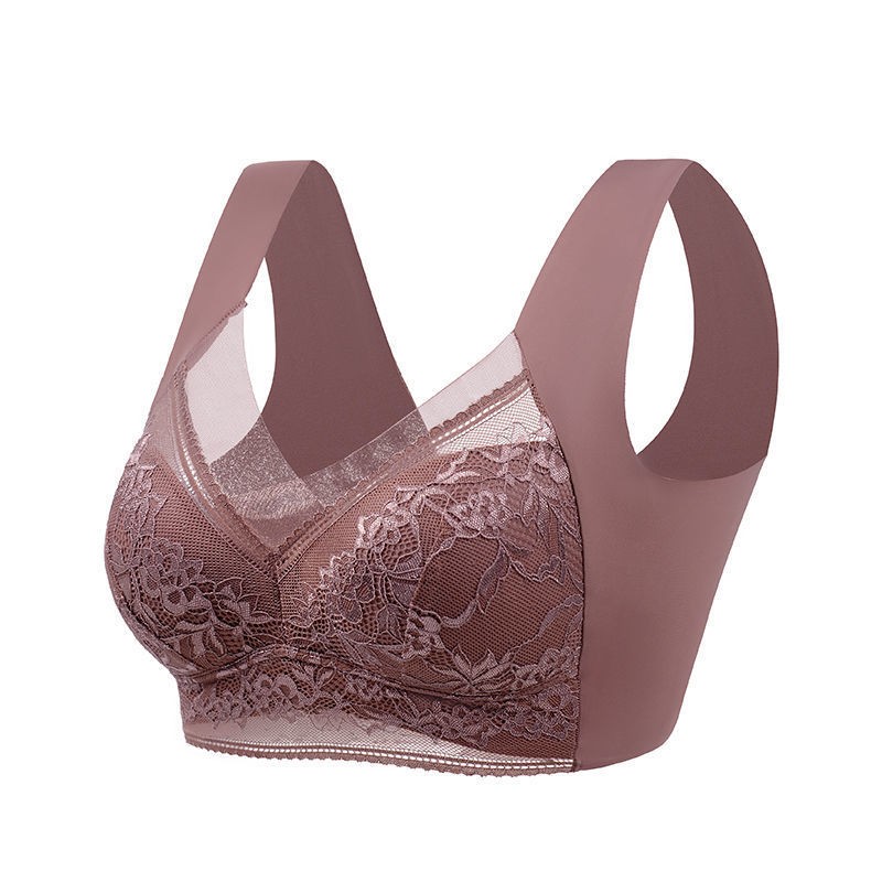 Wireless Bras Set for Women Floral Contrast Lace Bralettes Full ...