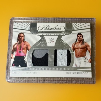 2024 WWE Flawless Bret Hit Man Hart British Bulldog Silver Dual ...