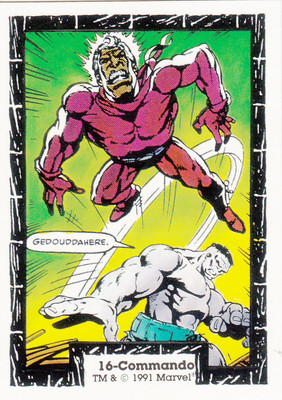 MARVEL THE INCREDIBLE HULK COMIC IMAGES 1991 BASE CARD #16 COMMANDO | eBay