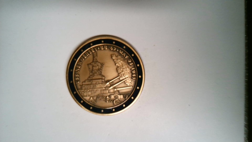 CHALLENGE COIN US NAVY USS NEW JERSEY BB 62 BATTLESHIP MUSEUM AND ...