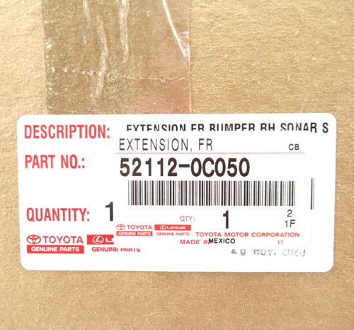 Genuine Toyota 52112-0C050 Passenger RH Front Chrome Bumper End Cap 14 ...